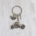 Born to Ride Motorcycle Keychain, Biker Gift With Initial Charm, Bike ...