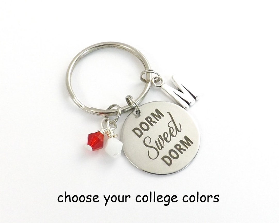 Dorm Sweet Dorm Keychain, Dorm Room Gifts for Girls Guys Boys, College ...