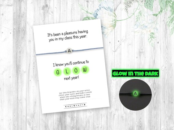 Personalized End of School Year Class Wish Bracelets Glow in | Etsy