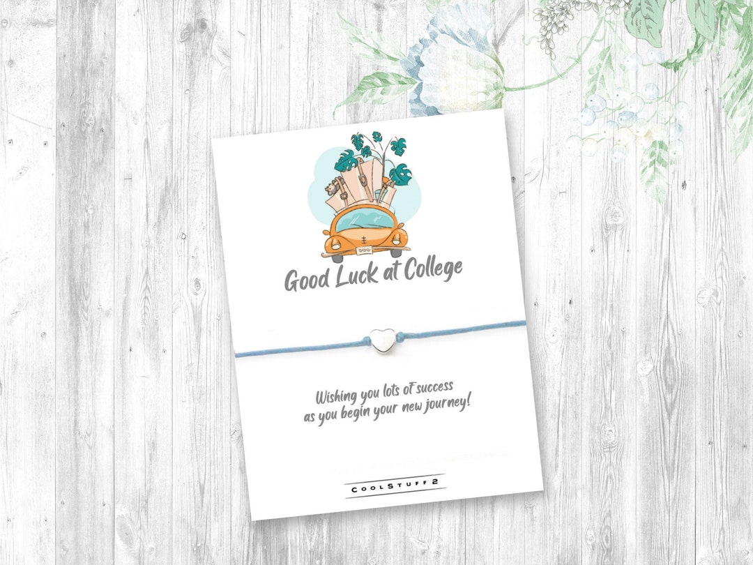 Good Luck at College Going Away Gift Wish Bracelet, off to College Gift ...