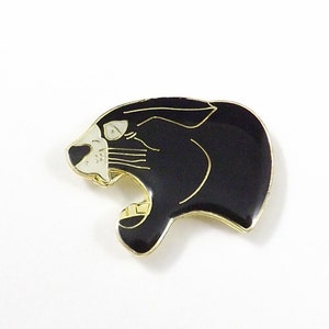 Black Panther, Panther Pin, Enamel Pin, Mascot, Kawaii Jewelry, Enamel ...