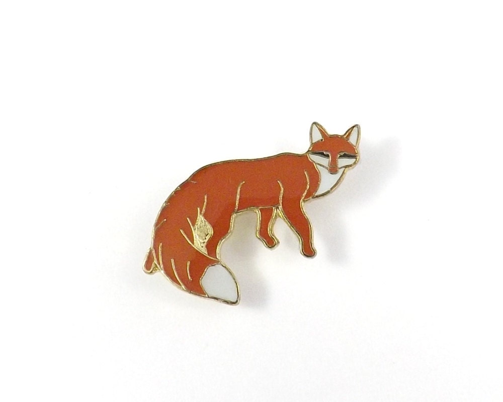 Fox Pin Enamel Pin Lapel Pin Fox Jewelry Fox Tie Tack Red - Etsy