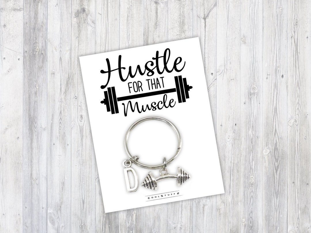 Weightlifting Keychain Gift for Him, Gift for Her, Hustle for That ...