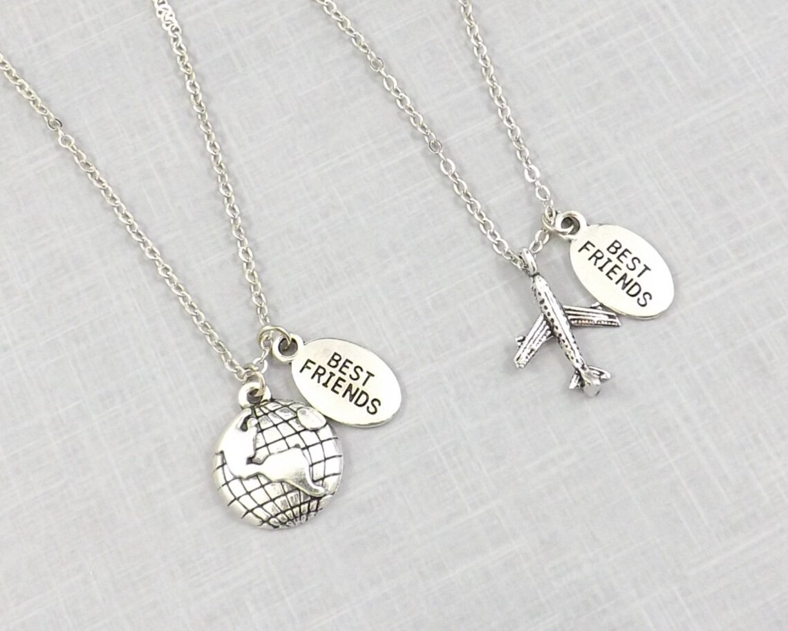 Long Distance Friends Necklace Long Distance Friendship Set - Etsy