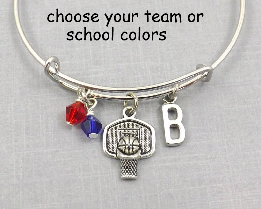 Basketball Gift, Basketball Bracelet Basketball Bangle Basketball Charm ...