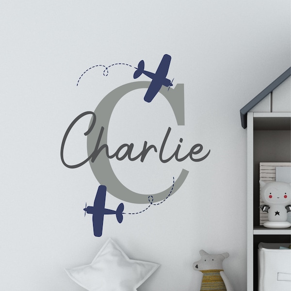Airplane Name Decal - Etsy
