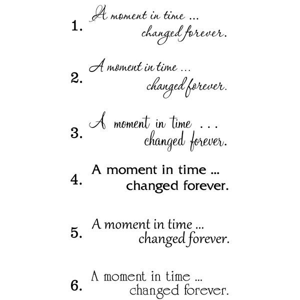 A Moment in Time Wall Decal Moments in Time Changed Forever - Etsy