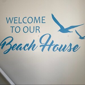 Welcome to Our Beach House Wall Decal - Beach House Decal - Beach Wall ...