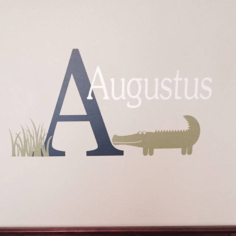 Alligator Wall Decal Alligator Name Decal Nursery Room - Etsy