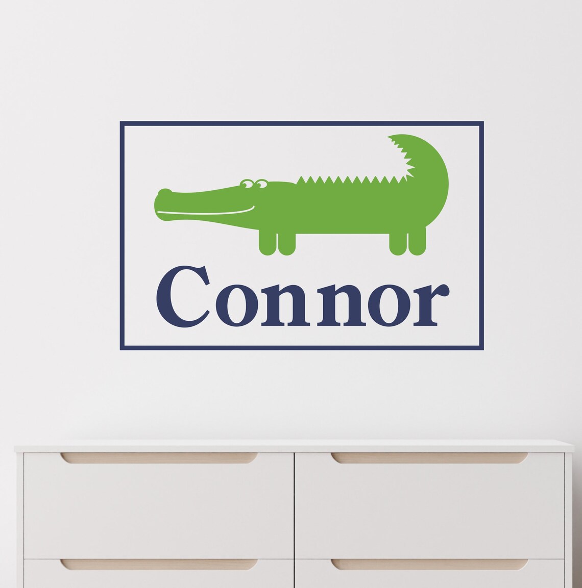 ALLIGATOR NAME DECAL Name and Frame Alligator Personalized - Etsy