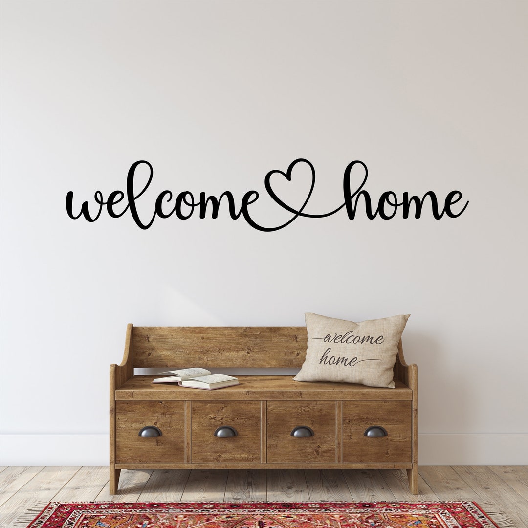 Welcome Home Wall Decal Entrance Way Door Decal - Welcome Decal ...