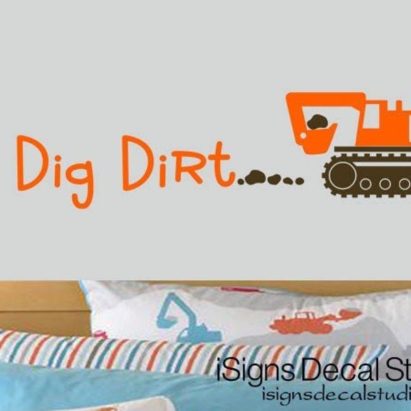 Construction Truck Wall Decal - Etsy