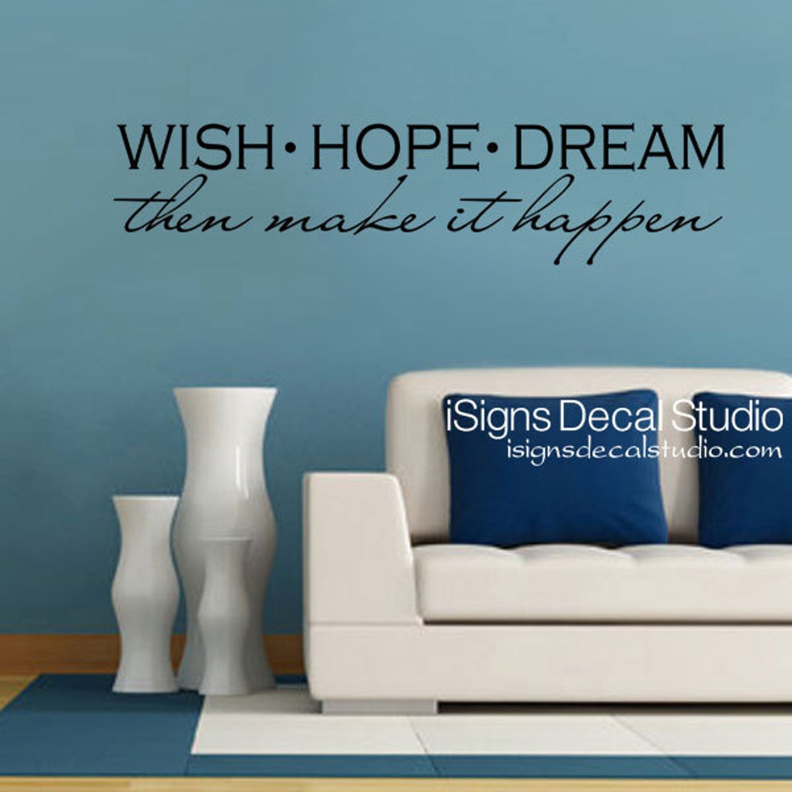 Wish Hope Dream Then Make It Happen Inspirational Decal - Etsy