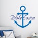 Nautical Name Wall Decal Anchor Wall Decal Custom Name Decal ...