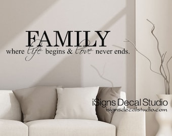 Family wall decal | Etsy