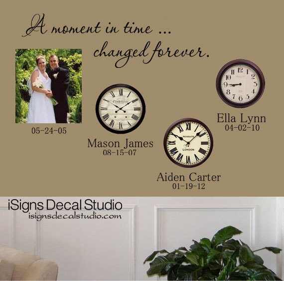 A Moment in Time Wall Decal Moments in Time Changed Forever - Etsy
