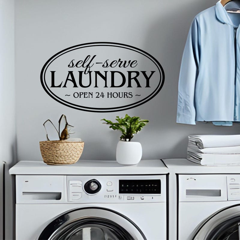 Laundry Door Decal - Etsy