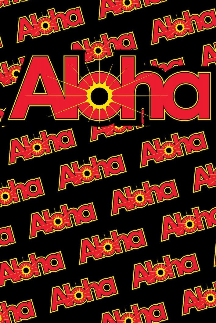 Black Aloha Sunrise Wallpaper - Etsy