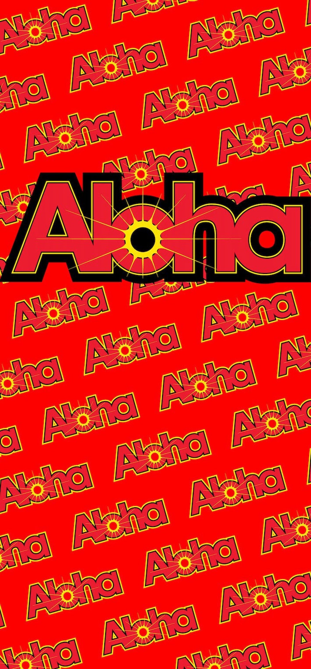 Red Aloha Sunrise Wallpaper - Etsy