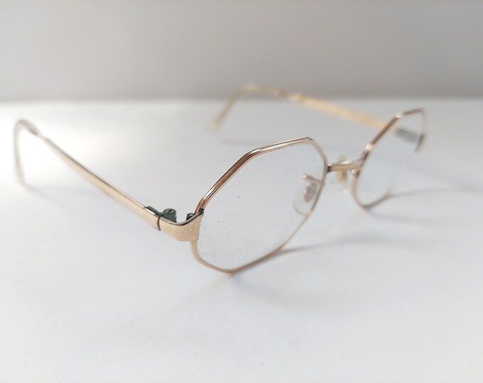 1960s Octagonal Art Deco 12k Gold Glasses Frames - Etsy