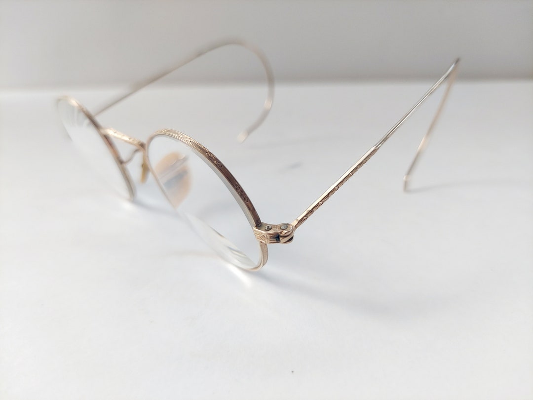 1920s Round Rimmed 12k Gold Filled Eyeglasses Frames - Etsy