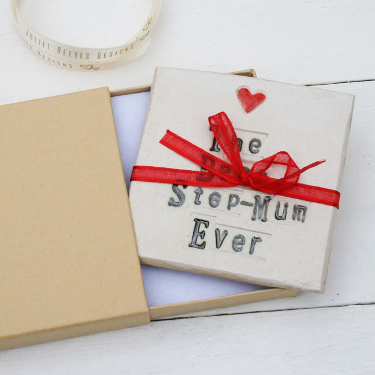The Best Step Mum Ever Ceramic Coaster, Mothers Day Keepsake for Step ...