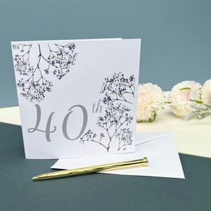 40th Birthday Card, Milestone Birthday Greetings Card, Birthday Cards ...