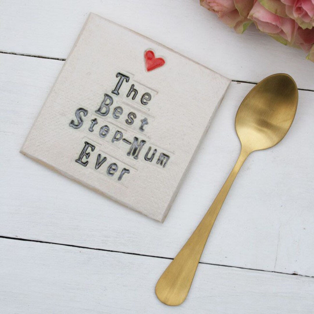 The Best Step Mum Ever Ceramic Coaster, Mothers Day Keepsake for Step ...
