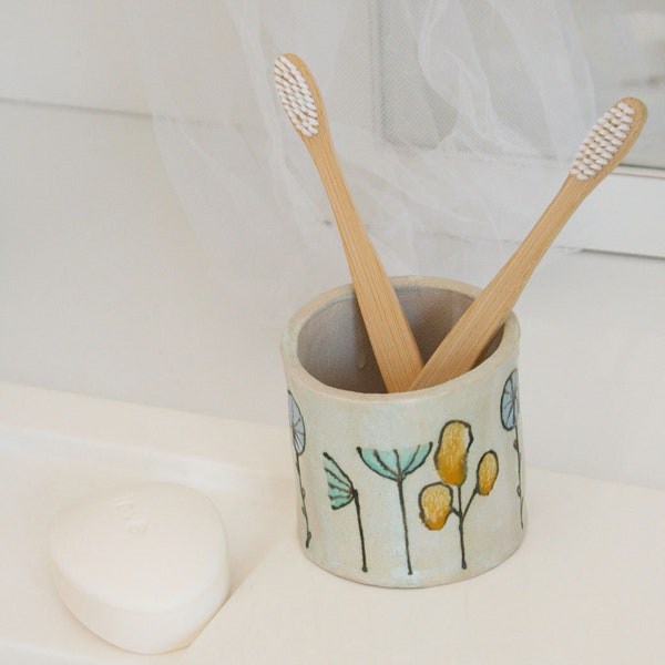 Ceramic Toothbrush Holder - Etsy