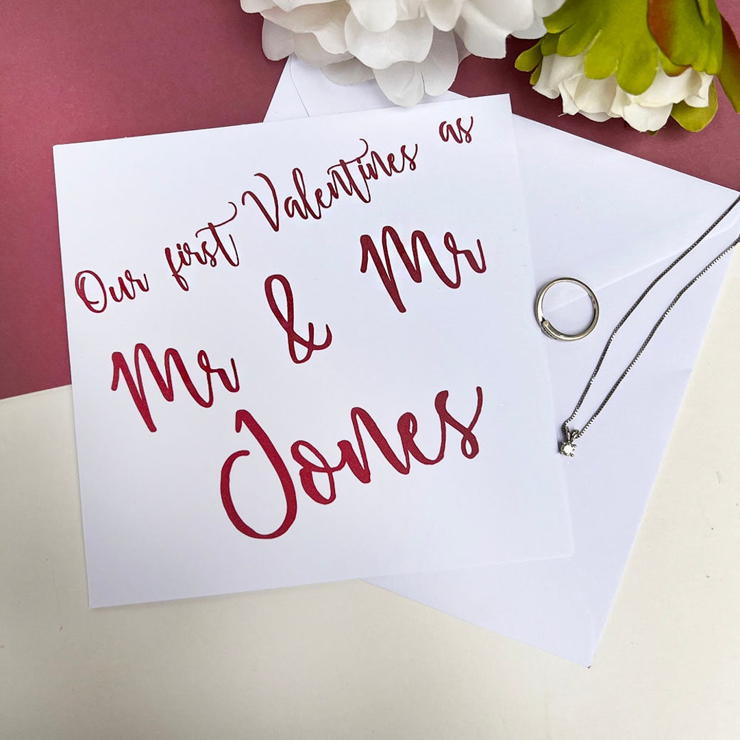 First Valentine's Day as Mr and Mrs Card, Mr and Mr, Mrs and Mrs ...