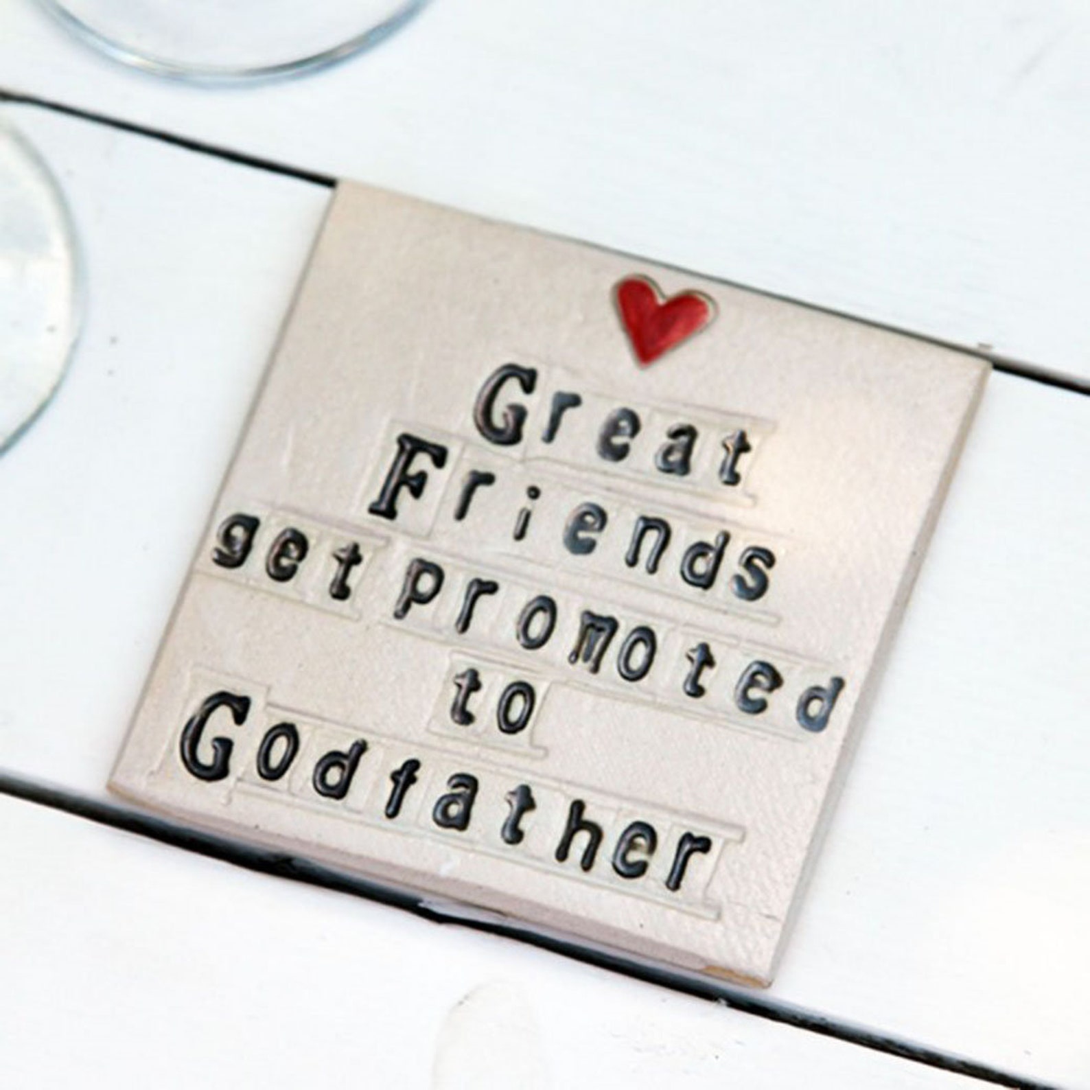 Godparent Ceramic Coaster, Sister/brother to Godmother/godfather ...