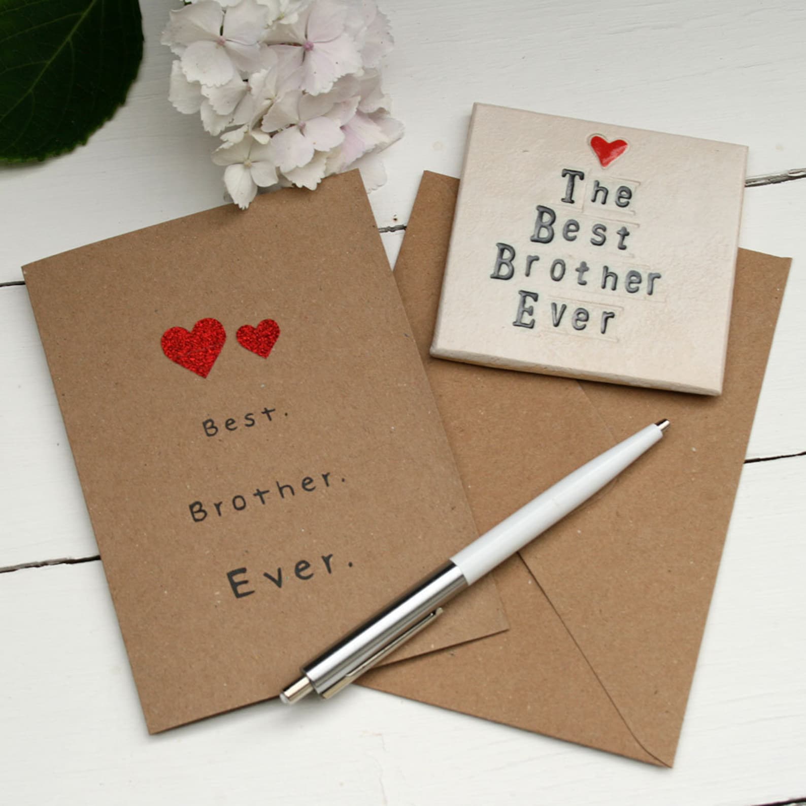 The Best Brother Ever Ceramic Coaster, Personalised Ceramic Coaster for ...