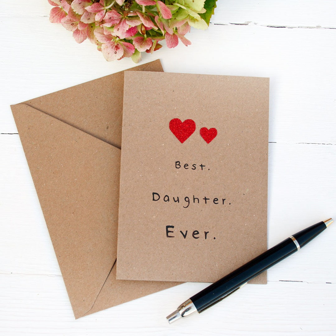 Best Daughter Ever Card, Birthday or Christmas Greetings Card for ...