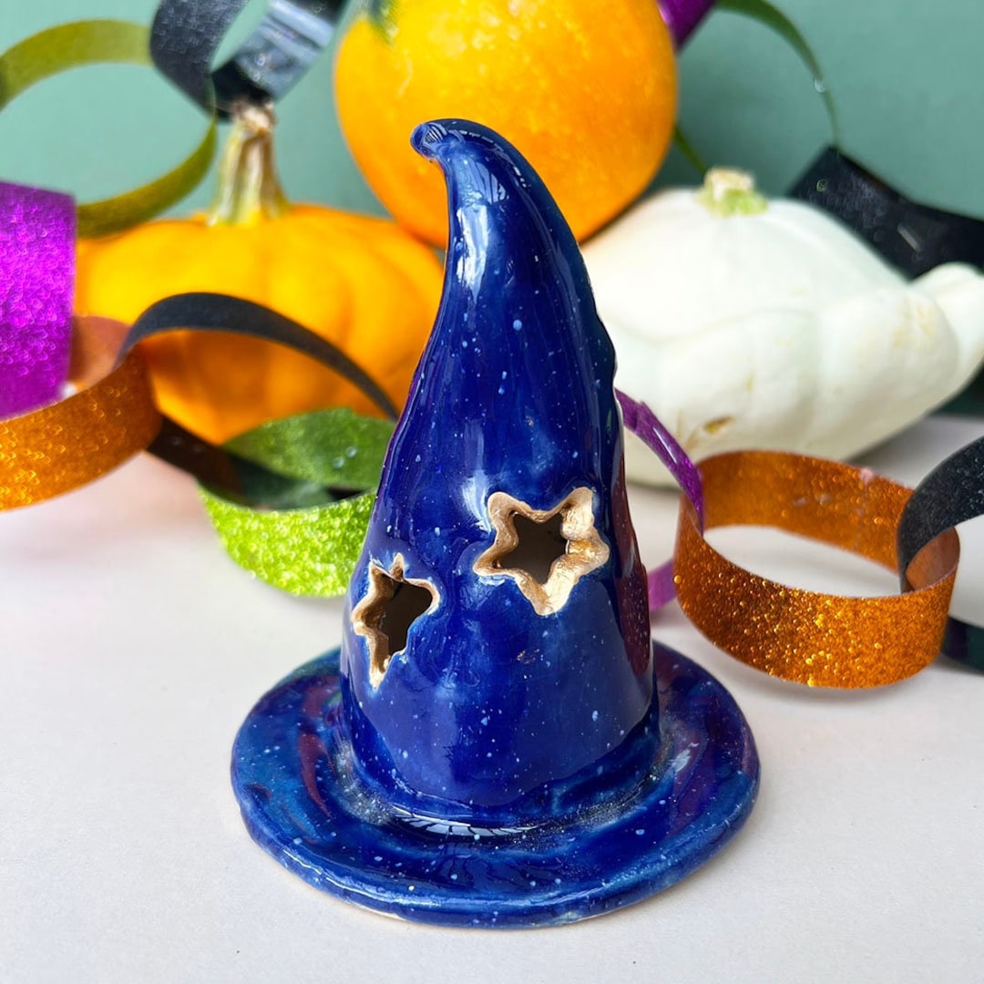 Ceramic Wizard Hat Halloween Decoration - Etsy