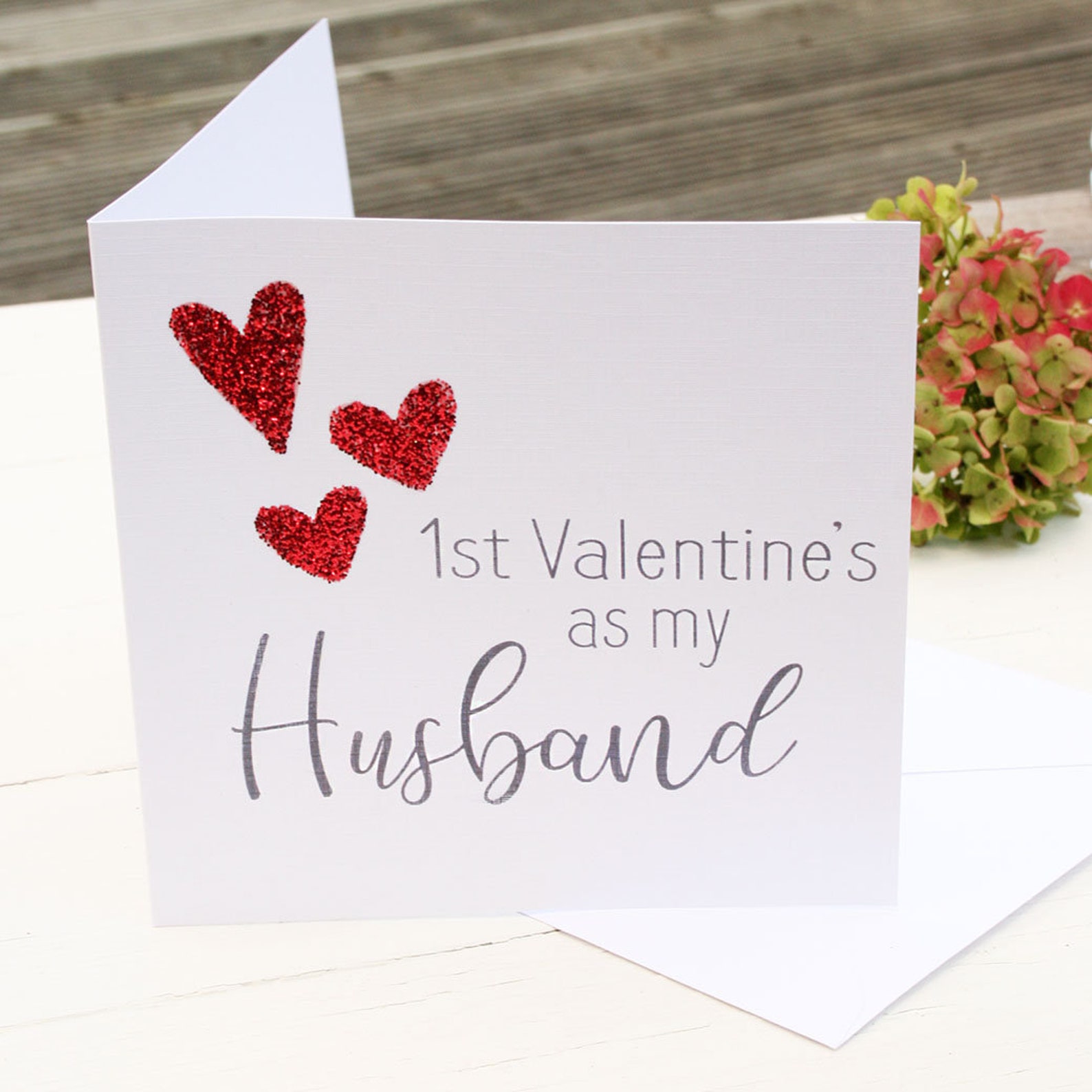 First Valentine's as Husband Card, Greetings Card for Husband, Newly ...