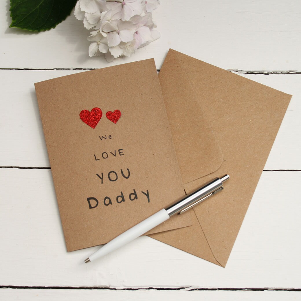 We Love You Daddy Ceramic Coaster Father's Day Gift From - Etsy
