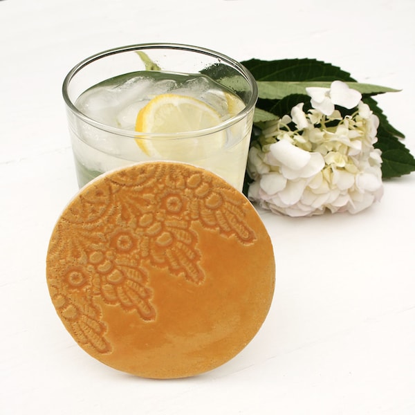 Yellow Coasters - Etsy