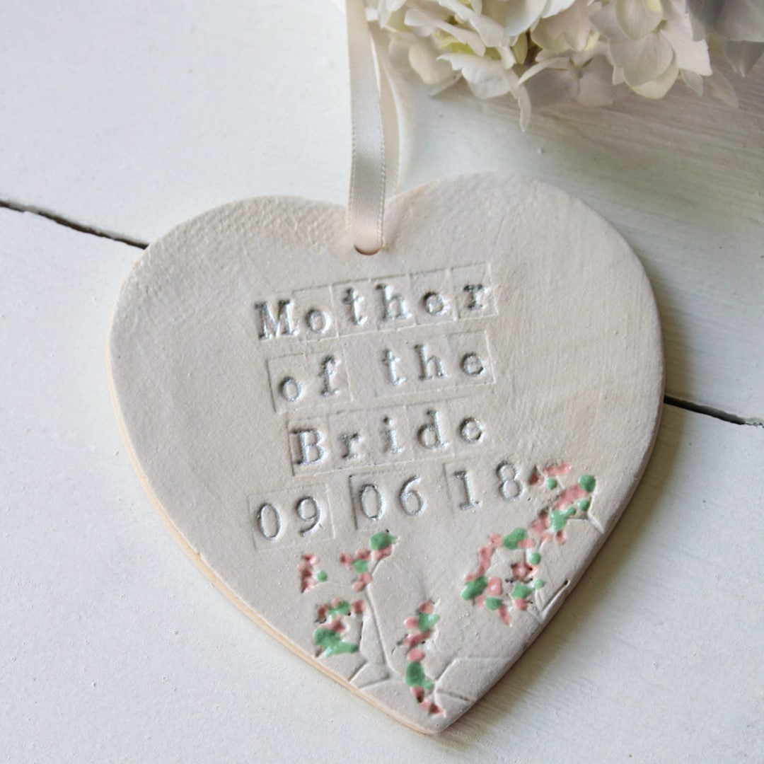 Mother of the Bride Ceramic Heart, Gift for the Mother of the Bride ...