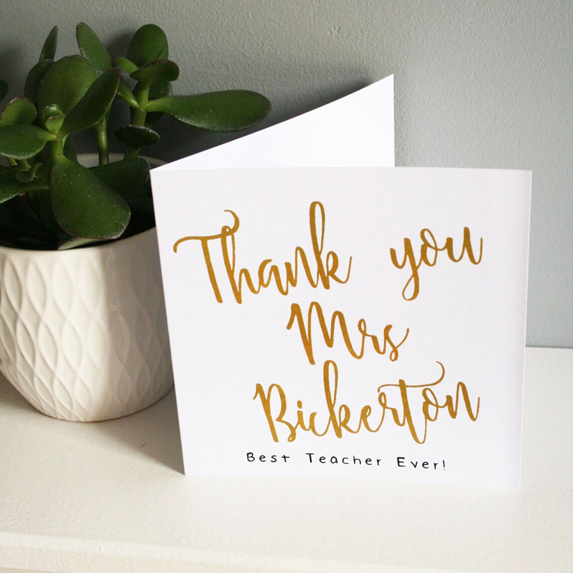 Personalised Teacher Card Custom Greetings Card for Your - Etsy