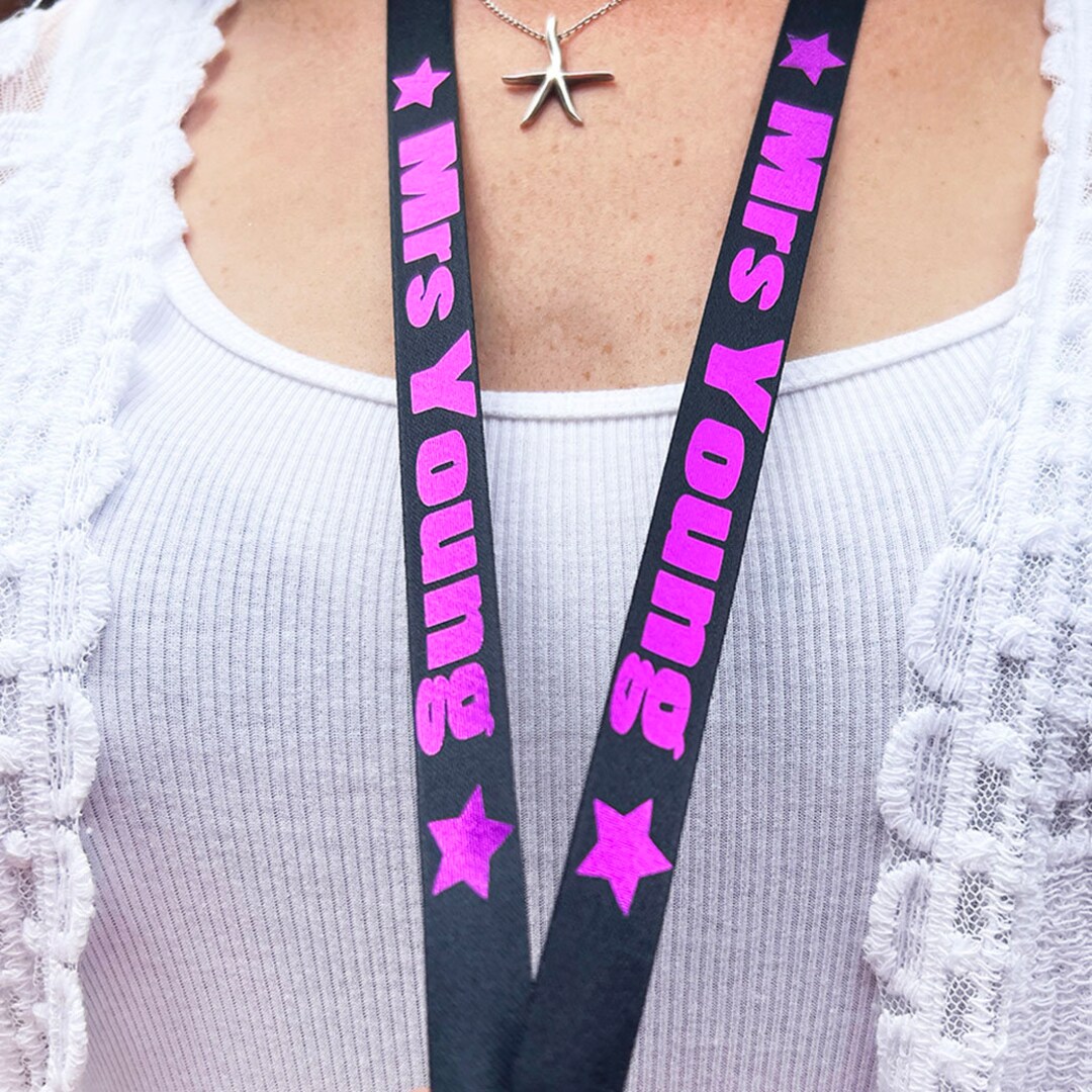 Personalised Teacher Lanyard, End of Term Teacher Gifts, Choose Your ...