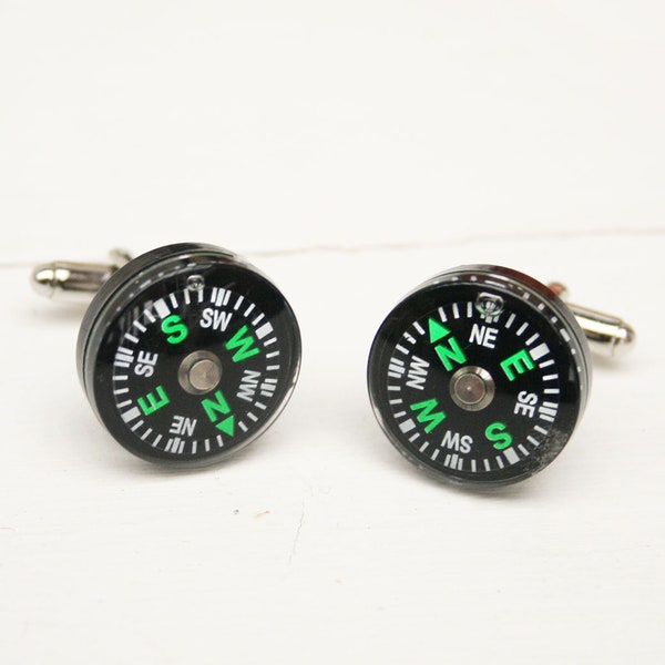 Compass Cufflinks - Etsy UK