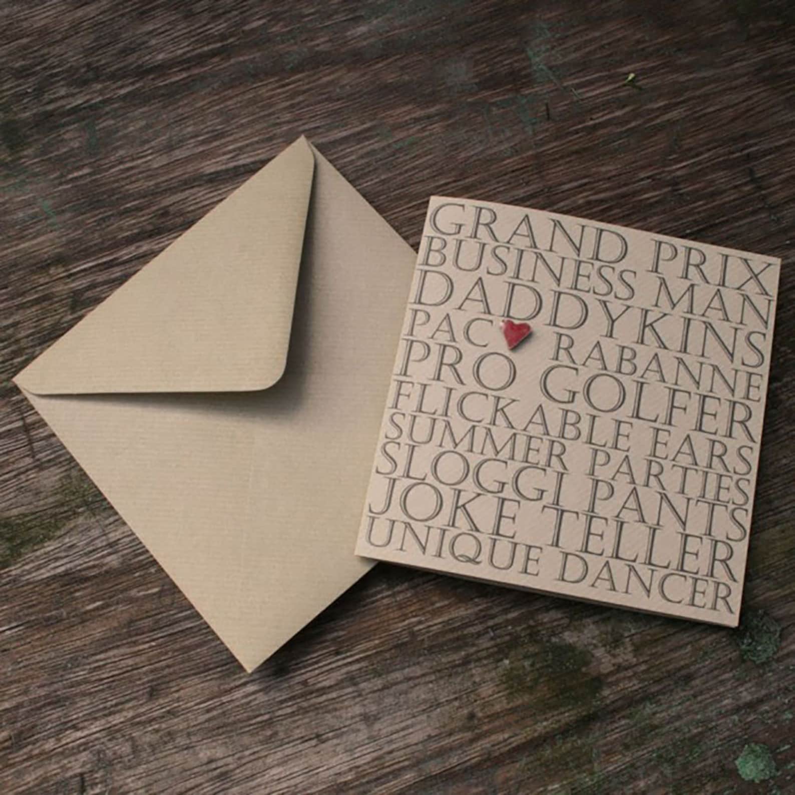 Personalised Fathers Day Card Custom Card for Dad Blank - Etsy