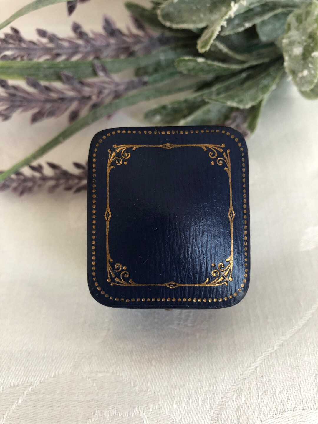 Vintage Ellis Bros. Push Button Ring Boxbirk's Blue Ring Display Box ...