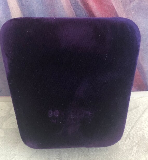 Vintage Velvet Double Ring Box~Royal Purple Wedding R… - Gem