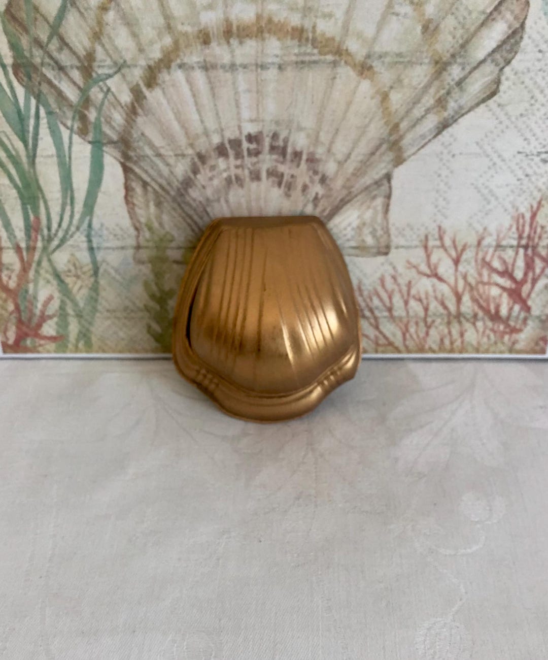 Vintage Spun Gold Clam Shell Ring Box: Art Deco Wedding Decor - Etsy