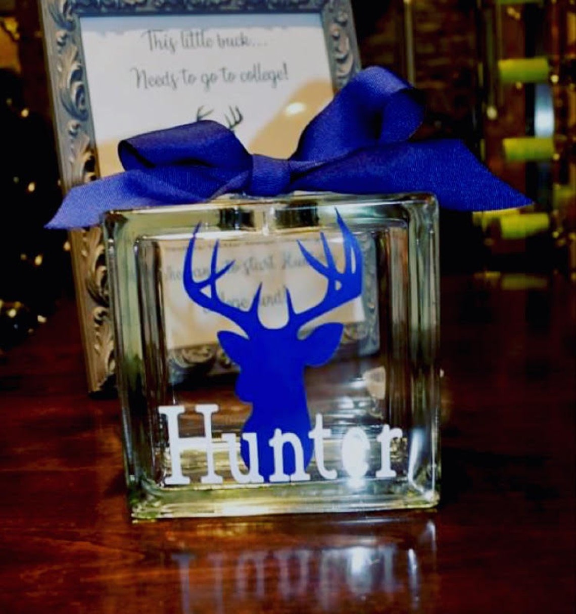 Personalized Baby Bank Glass Cube Bank Baby Shower Gift - Etsy