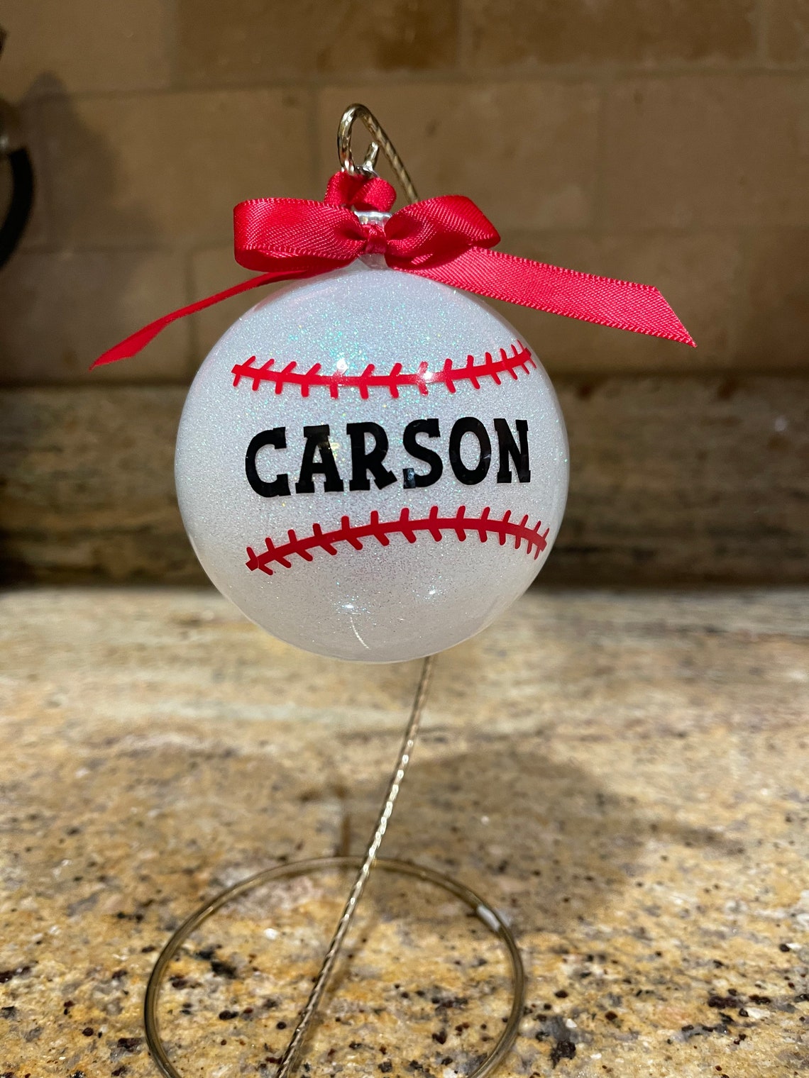 Personalized Baseball Christmas Ornament Handmade Christmas - Etsy