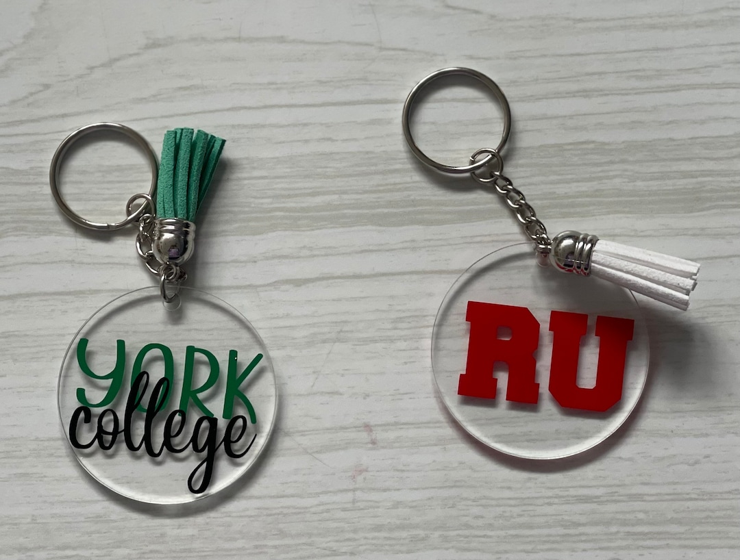 Custom College Keychain, Custom University Name Keychain, College Swag ...