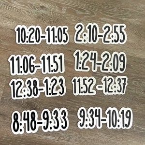 Classroom Schedule Magnets | Teacher Schedule Magnets | Classroom White ...