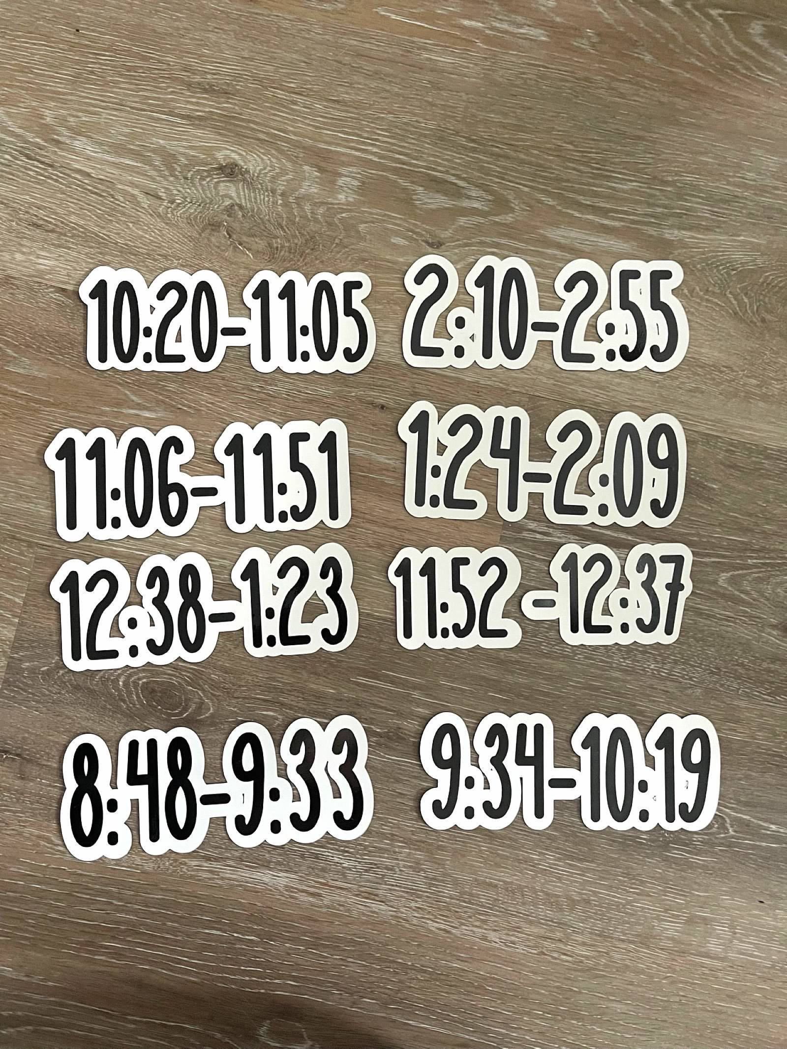 Classroom Schedule Magnets | Teacher Schedule Magnets | Classroom White ...